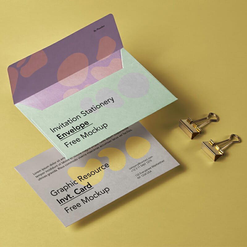 Invitation PSD Envelope Mockup Set » CSS Author