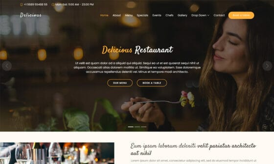 50+ Best Free Restaurant HTML Website Templates Of 2025