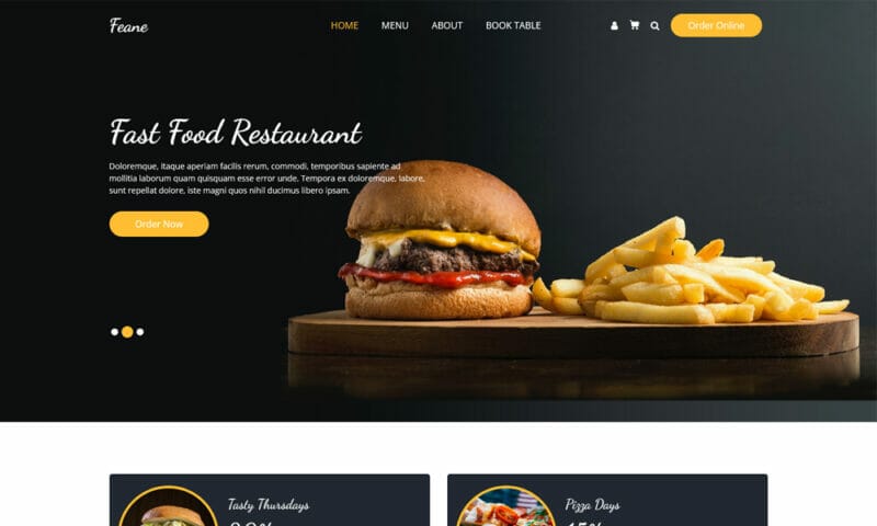 50+ Best Free Restaurant HTML Website Templates Of 2024