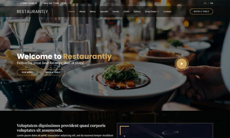 50+ Best Free Restaurant HTML Website Templates Of 2025