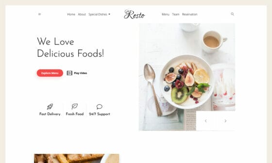 50+ Best Free Restaurant HTML Website Templates Of 2025