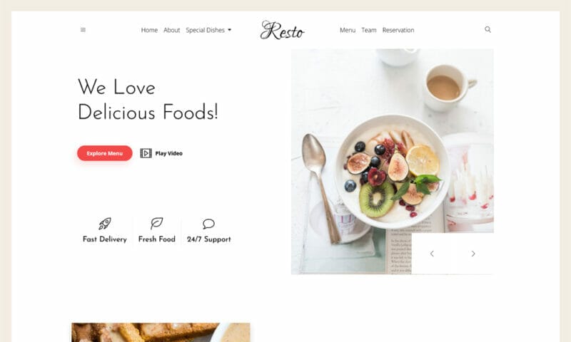50+ Best Free Restaurant HTML Website Templates Of 2025