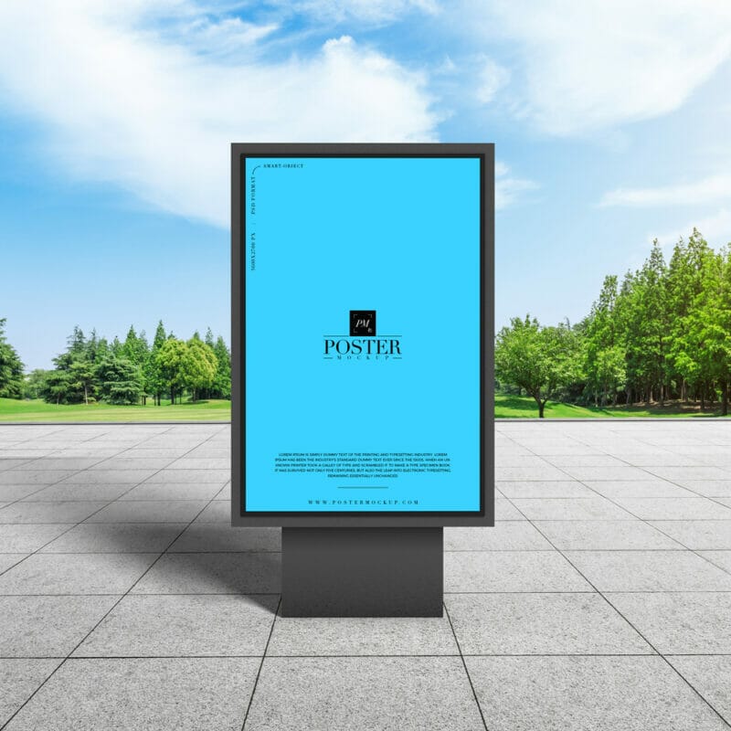 City Park Outdoor Advertisement Billboard Poster Mockup Design » CSS Author