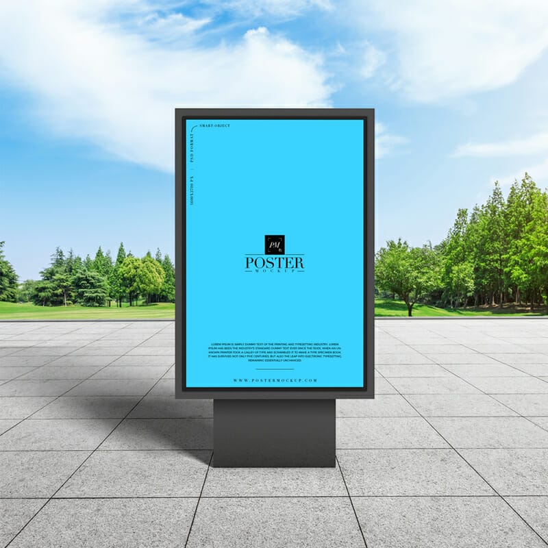 City Park Outdoor Advertisement Billboard Poster Mockup Design » CSS Author