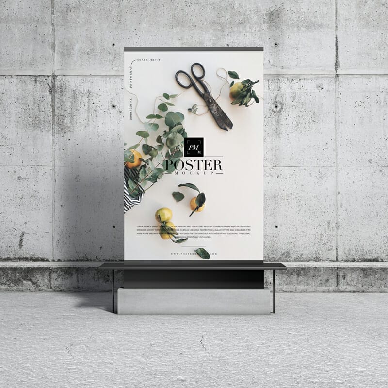 Concrete Environment Display Poster Mockup » CSS Author