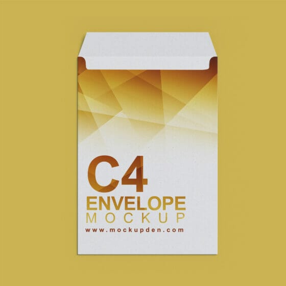 Free C4 Envelope Mockup PSD Template » CSS Author