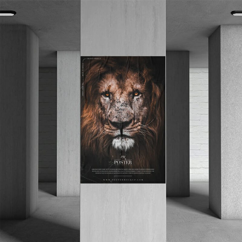 Underground Pillar Poster Mockup » CSS Author
