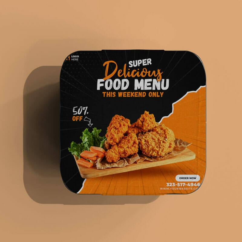 Free Food Box Mockup PSD Template » CSS Author