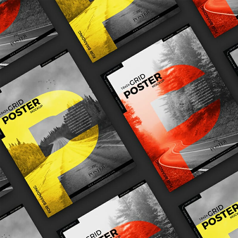 Advertising 18×24 Grid Poster Mockup » CSS Author