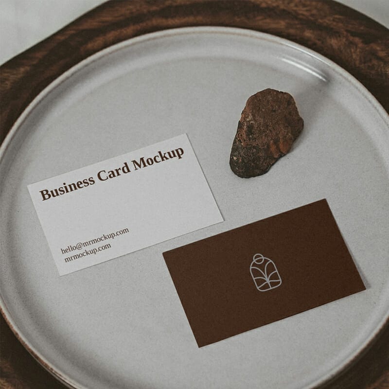 Business Card On Plate Mockup » CSS Author