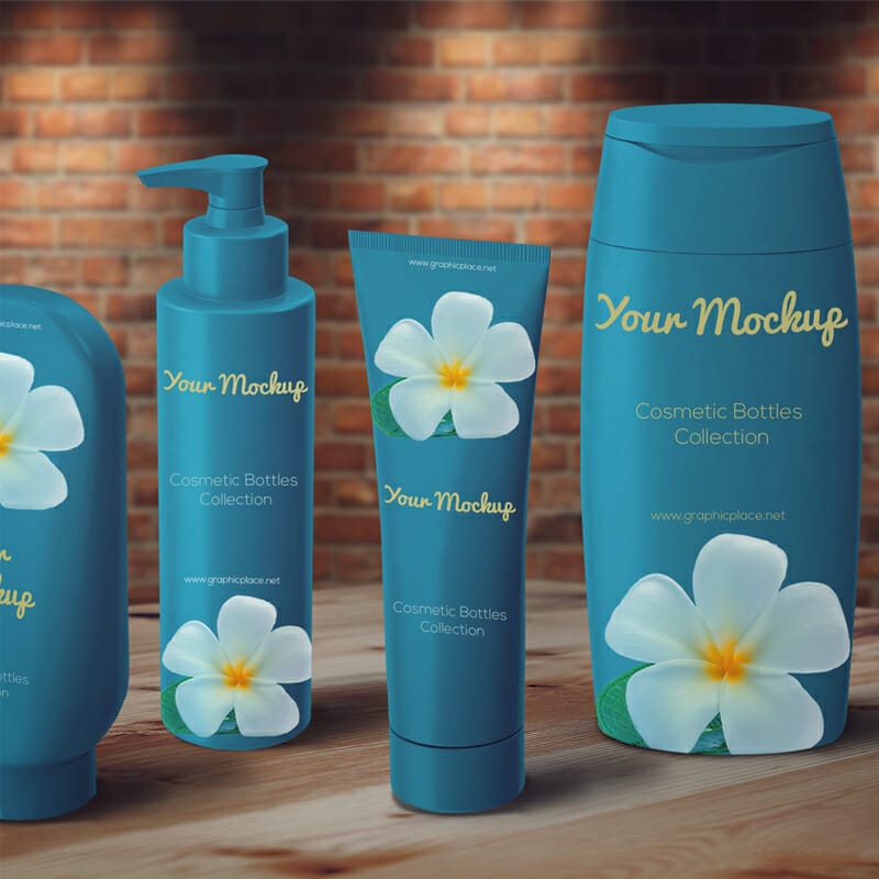 Cosmetic Bottles Free Psd Mockup Css Author