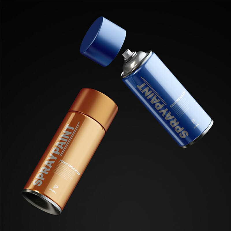 Free Spray Paint Can Mockup » CSS Author