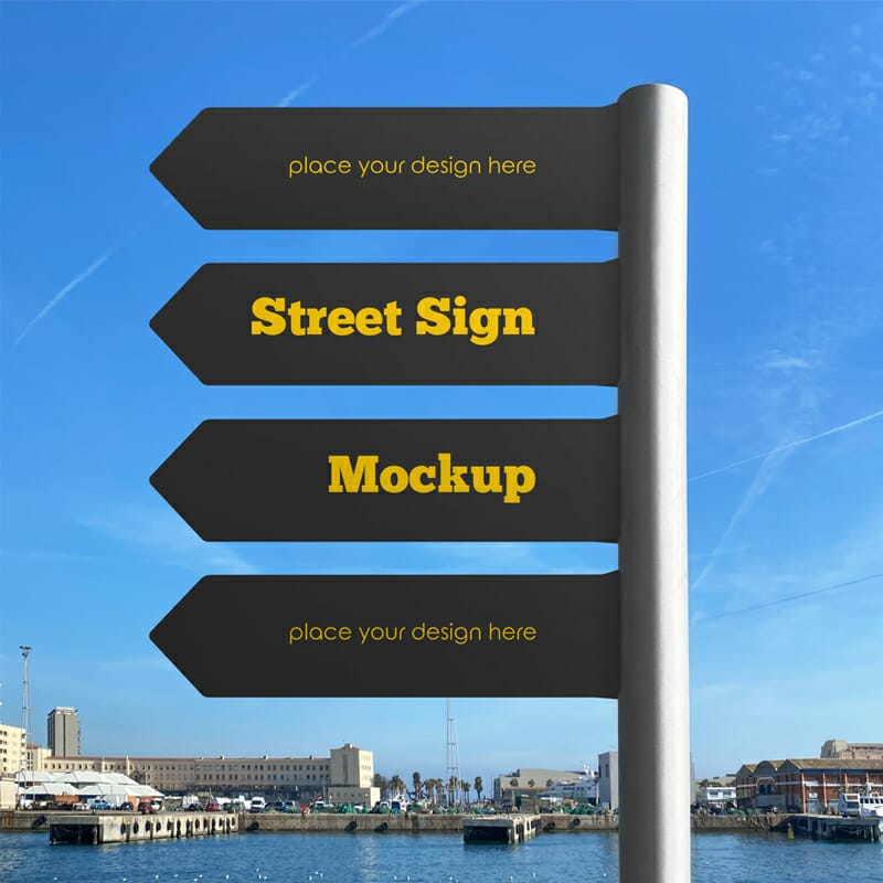 Free Street Sign Mockup » CSS Author