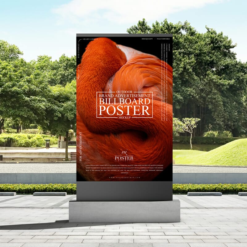 Outdoor Brand Advertisement Billboard Poster Mockup » CSS Author