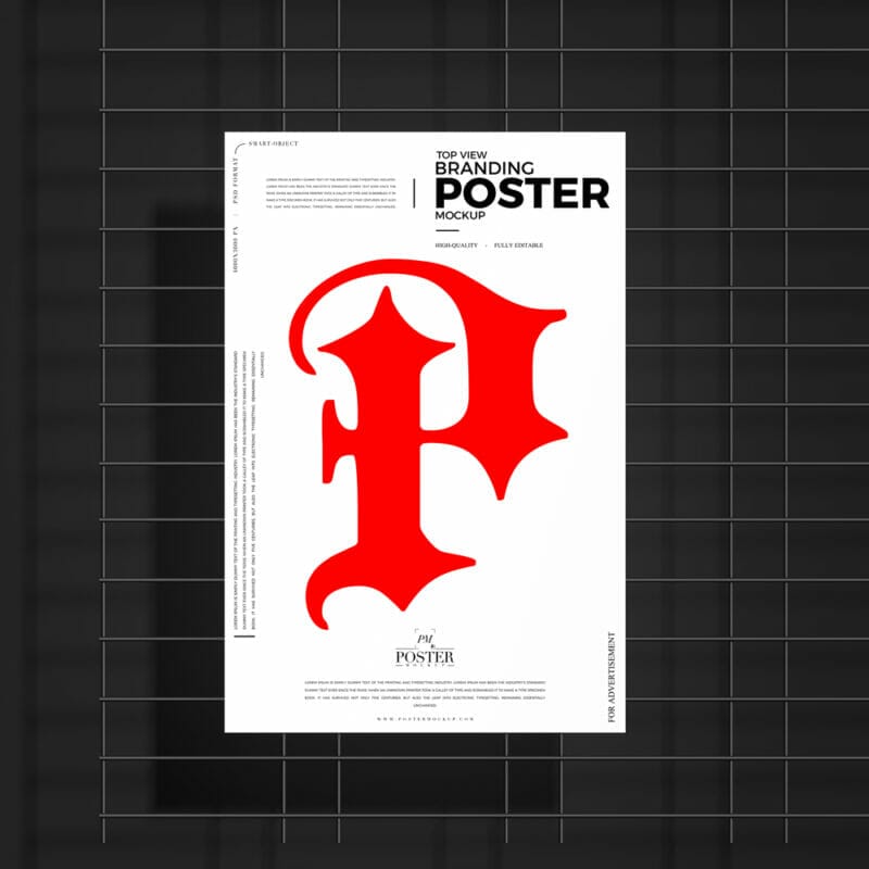 Top View Branding Poster Mockup » CSS Author