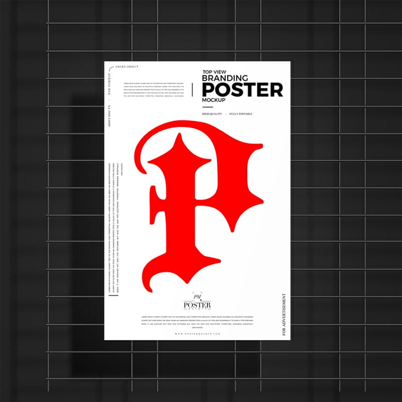 Top View Branding Poster Mockup » CSS Author