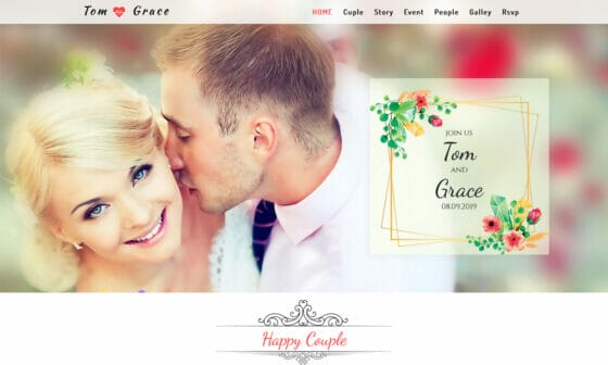 10+ Top Free Marriage Invitation Website Templates » CSS Author
