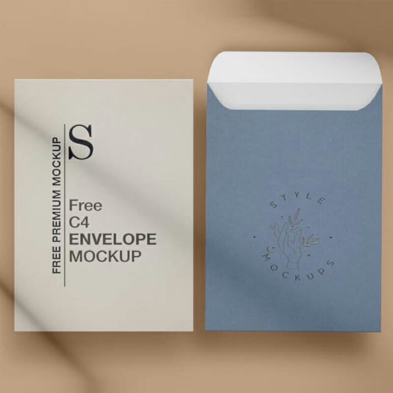 Free C4 Envelope Mockup PSD » CSS Author