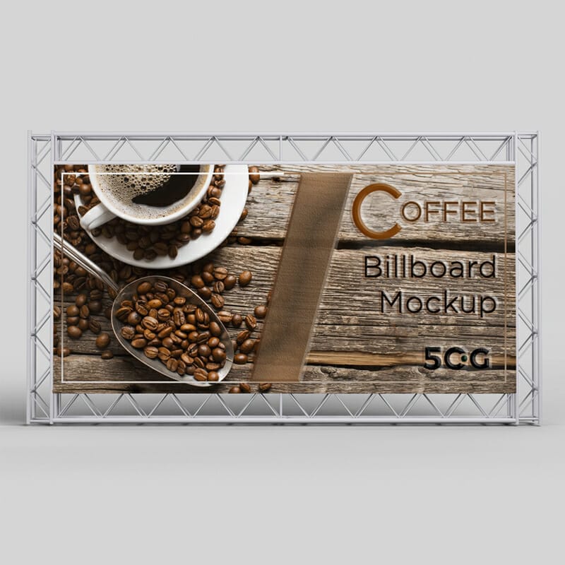 Free Coffee Billboard Mockup PSD » CSS Author
