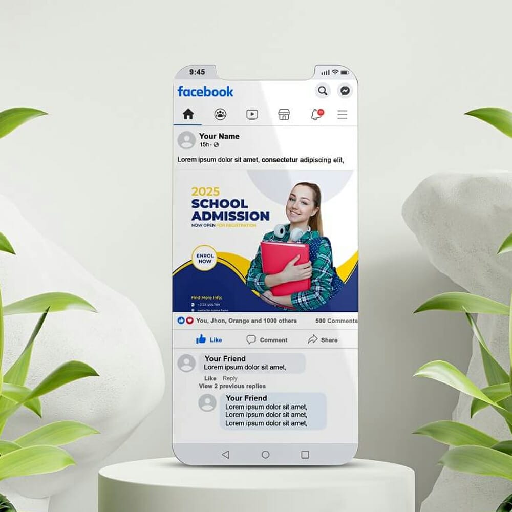 Free Facebook Carousel Mockup PSD Template » CSS Author