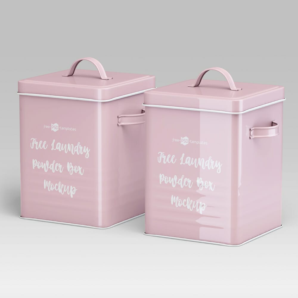 Free Laundry Powder Box Mockup » CSS Author