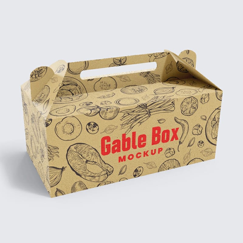 Kraft Gable Box Mockup » CSS Author