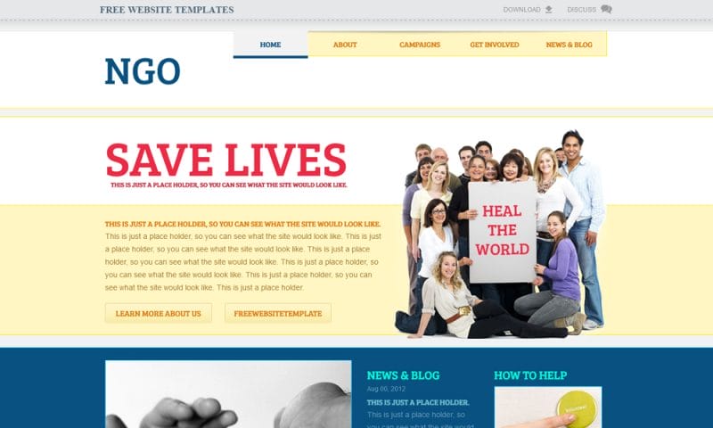 12+ Best Free NGO Website Templates 2024