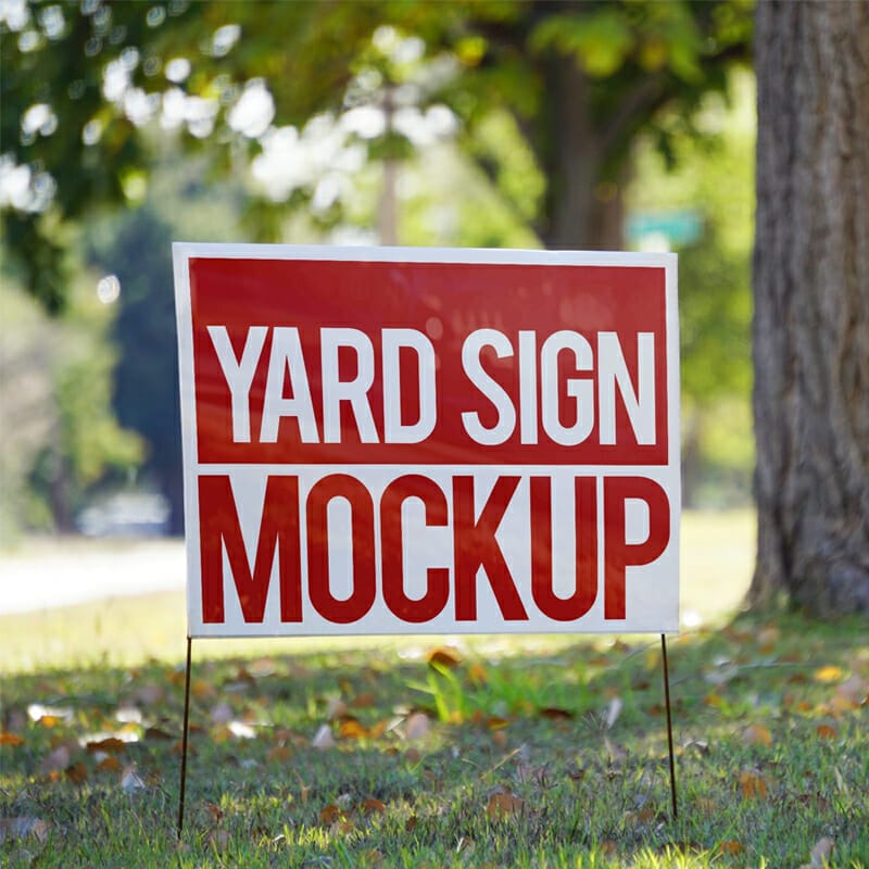 Real Estate Yard Sign Design Mockup » CSS Author