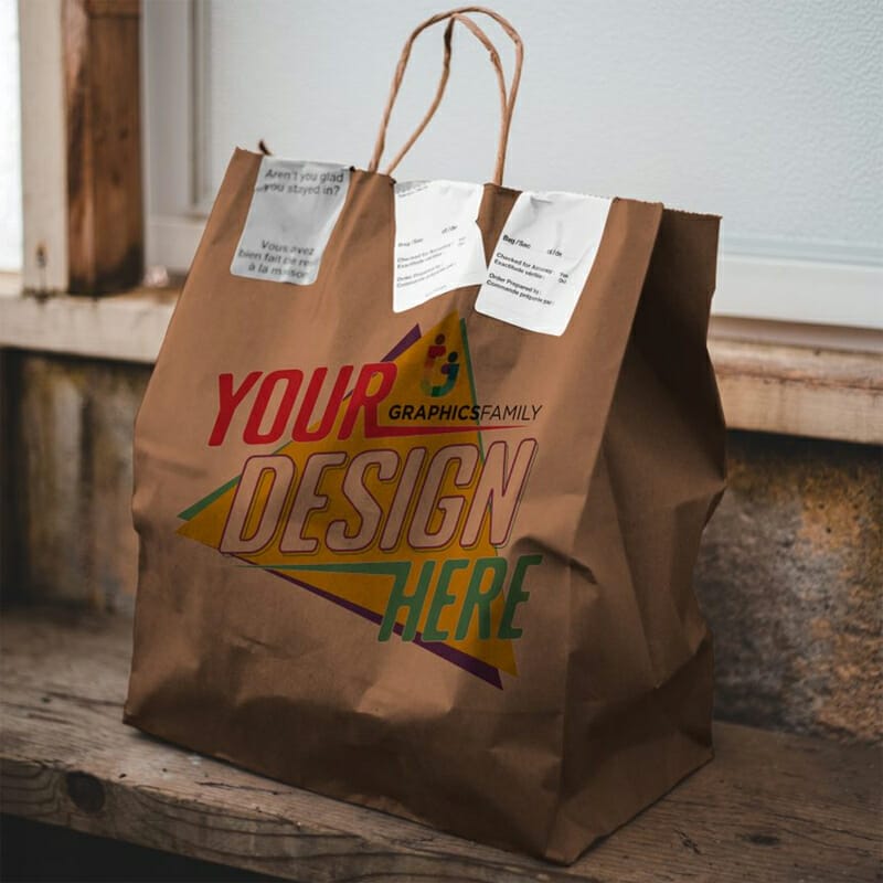 Restaurant Delivery Eco Bag Design Mockup » CSS Author