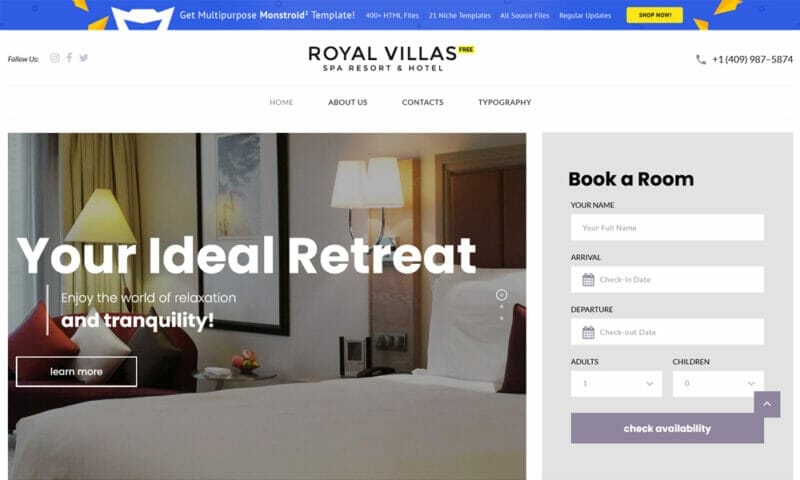 10+ Best Free Booking Website Templates 2023 » CSS Author