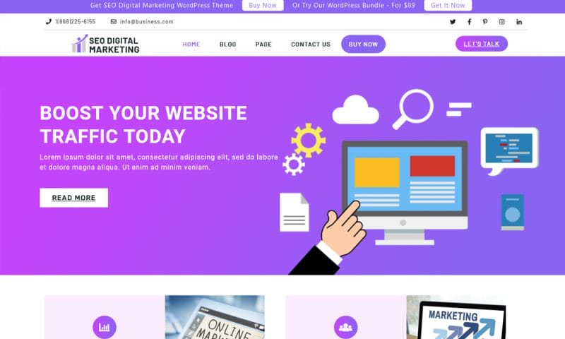 10+ Free Wordpress Themes For Digital Marketing Agency