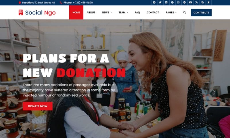 12+ Best Free NGO Website Templates 2025