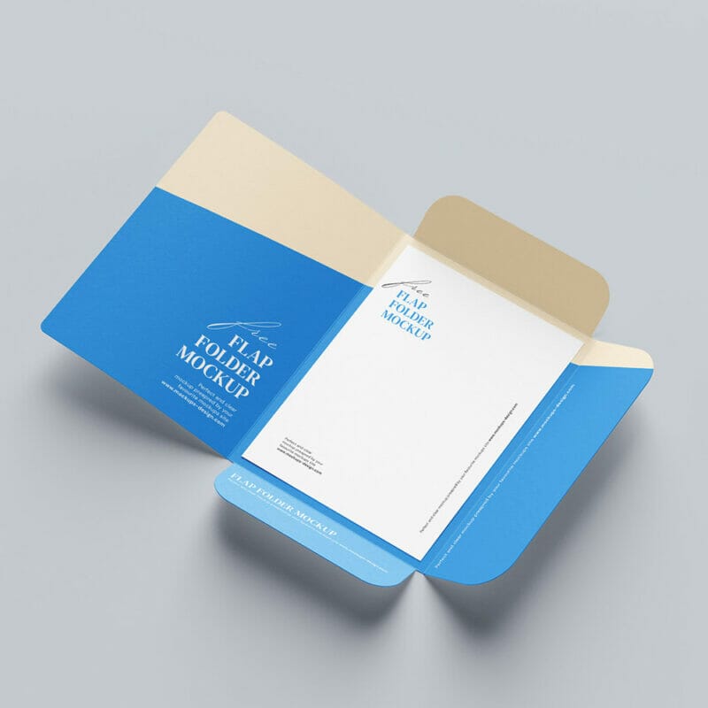 Free 3 Flap Folder Mockup » CSS Author