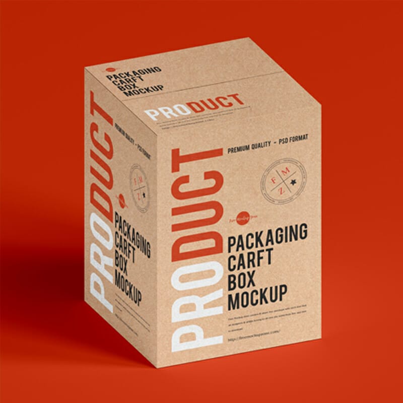 Free Product Packaging Craft Box Mockup » CSS Author