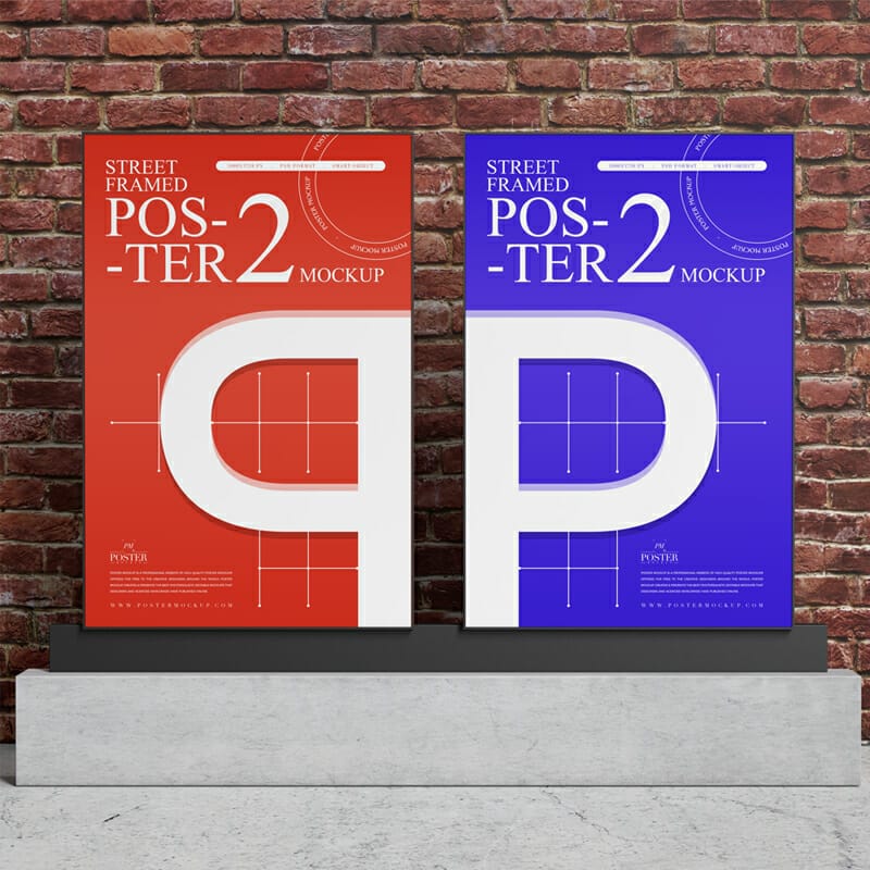 Street Two Framed Poster Mockup » CSS Author