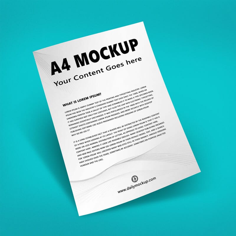 Free A4 Mockup PSD » CSS Author