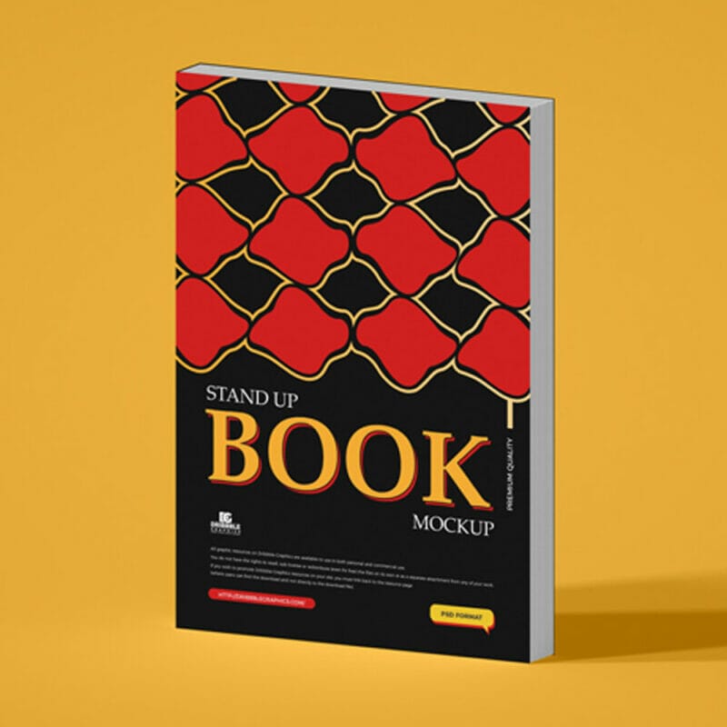 Free A4 Stand Up Book Mockup » CSS Author