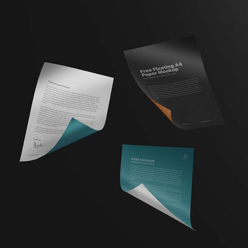 Free Floating A4 Paper Mockup » CSS Author