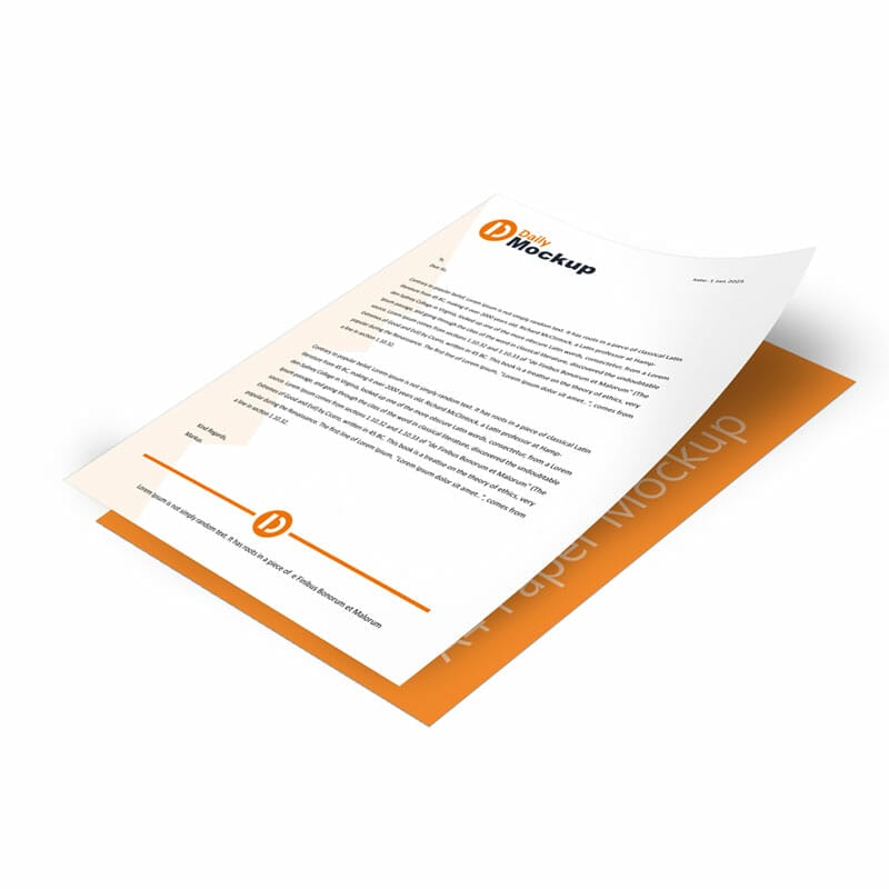 Free Letter Head Mockup A4 Paper Size » CSS Author