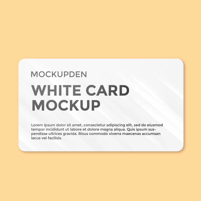 Free White Card Mockup PSD Template » CSS Author
