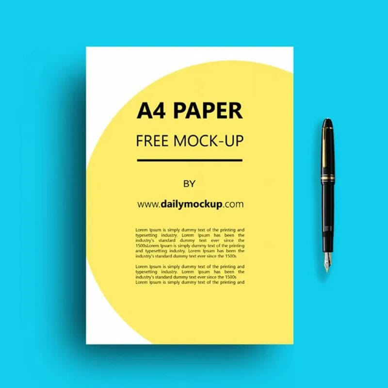 A4 Paper Free Mockup PSD » CSS Author