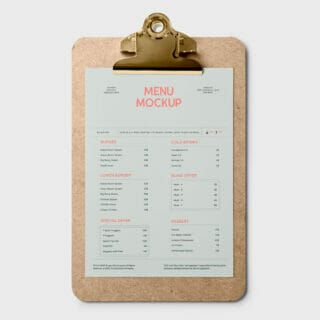 Free Clipboard Menu Mockup » CSS Author
