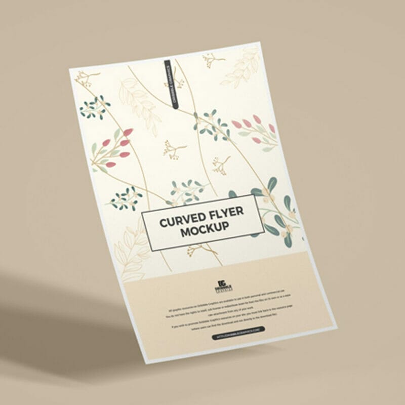 Free Floating Curved Flyer Mockup » CSS Author
