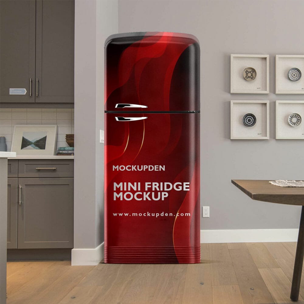 Free Mini Fridge Mockup PSD Template » CSS Author