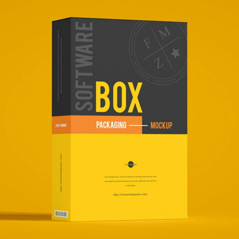 Free Software Box Packaging Mockup » CSS Author
