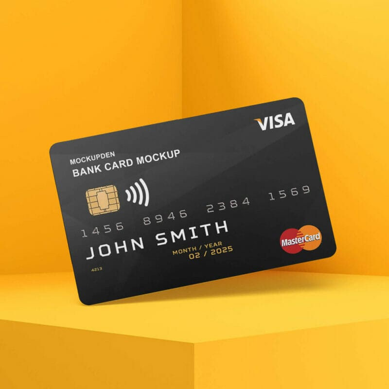 Free Bank Card Mockup PSD Template » CSS Author