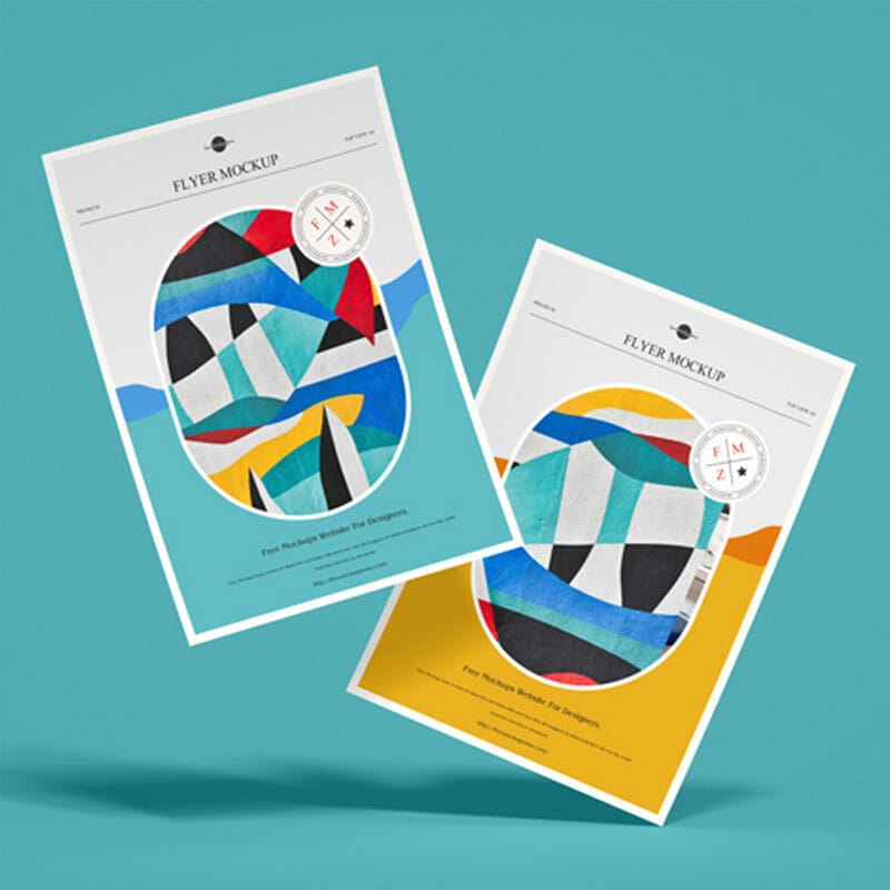 Free Floating Papers A4 Flyer Mockup » CSS Author