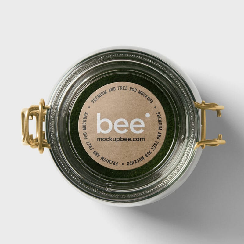 Free Jar With Sticker Mockup » CSS Author