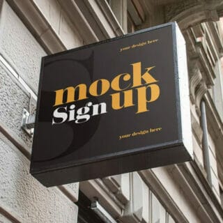 Free Square Outdoor Sign Mockup » CSS Author
