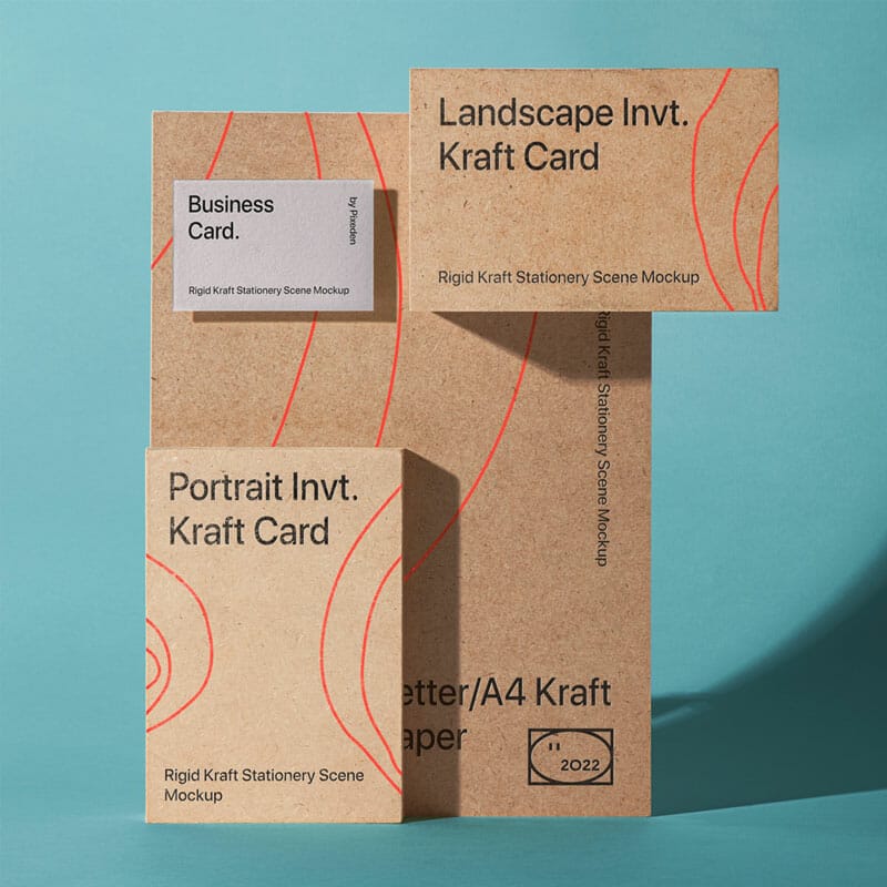 Kraft PSD Stationery Mockup Scene » CSS Author